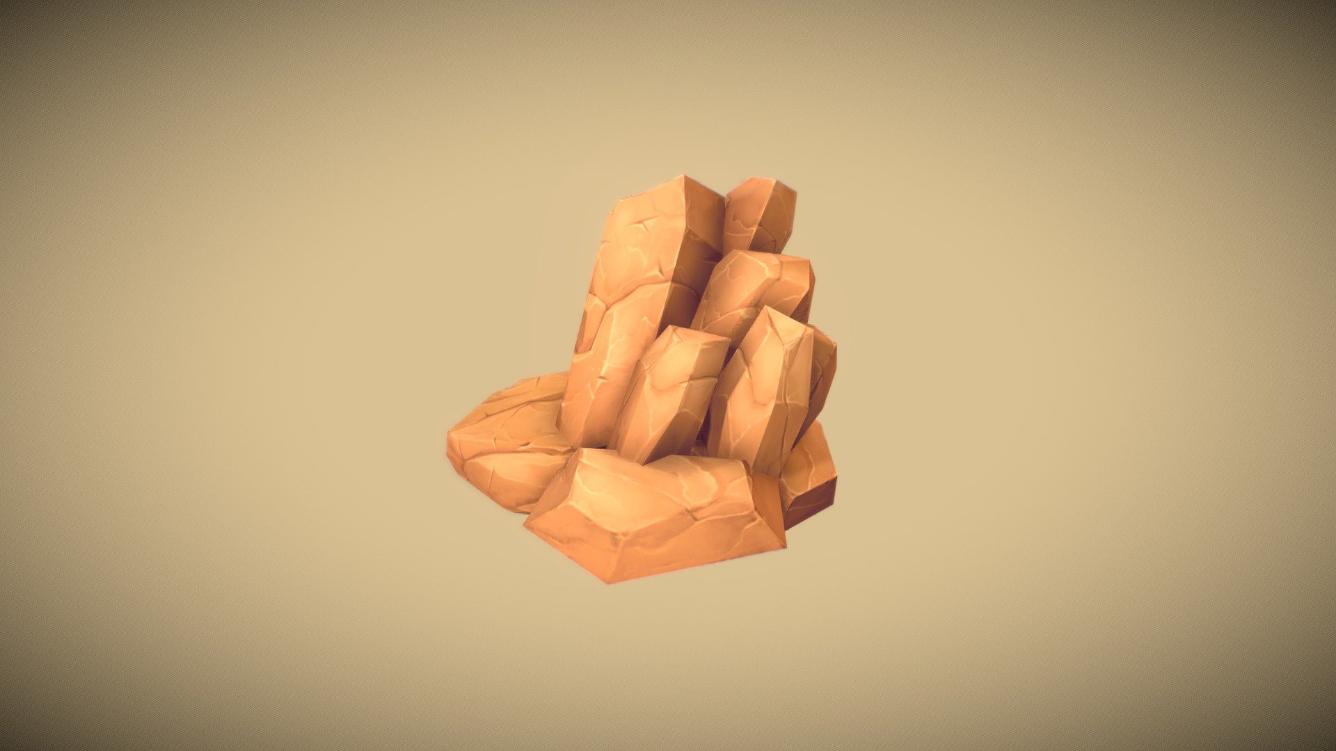 Low Poly Rock Formation 01 - deep3dsea