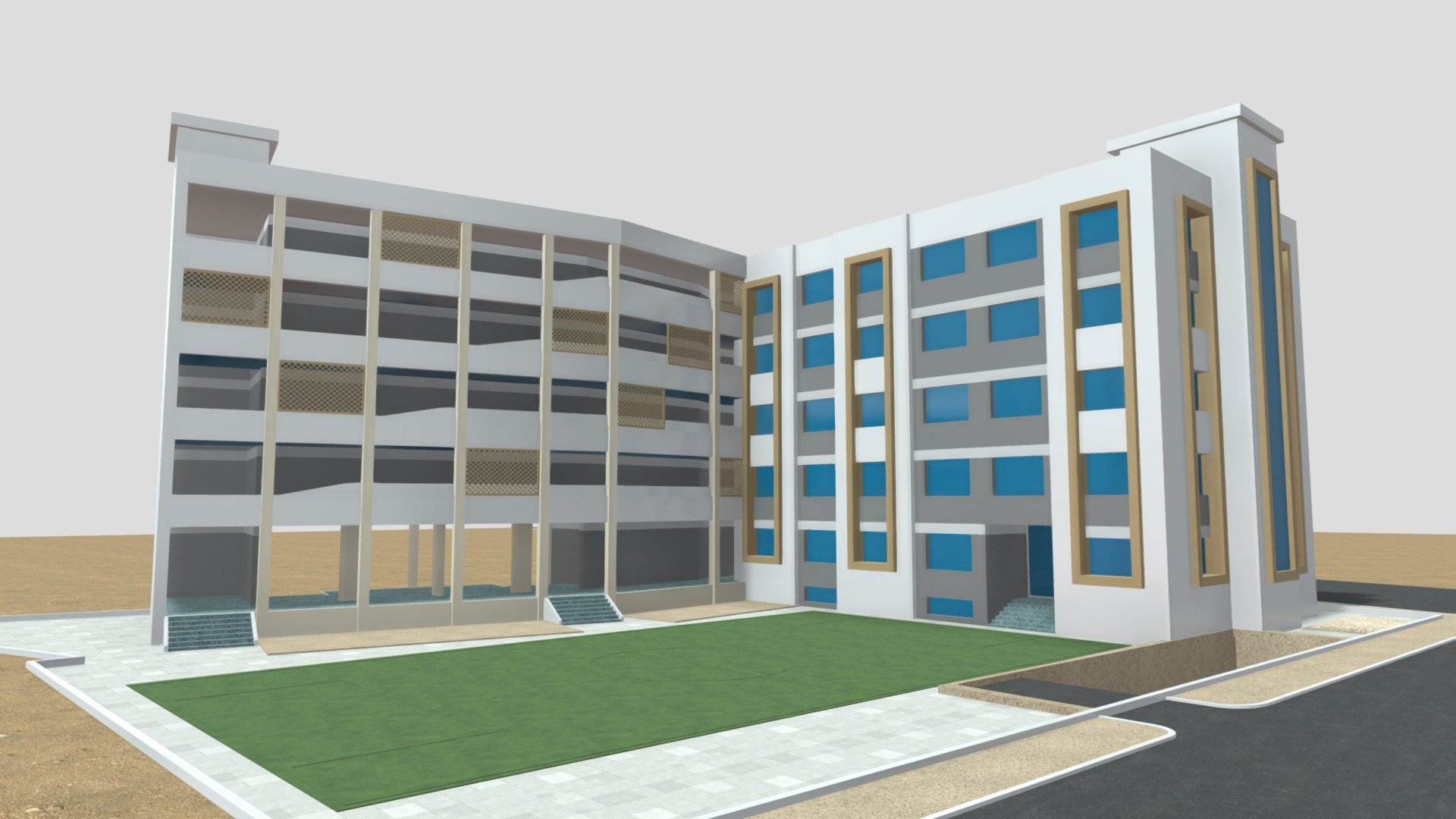 Download 0205 - School Architecture Project - 2D/3D 3D Model | deep3dsea