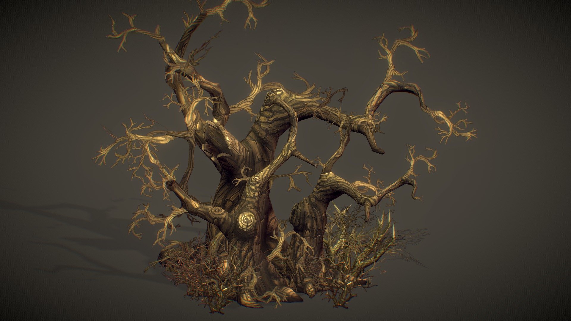 Download Old Creepy Trees - Hand Painted Series 3D Model | deep3dsea