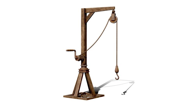 Download Old Pulley / Wooden Lift / Crane 3D Model | Deep3DSea