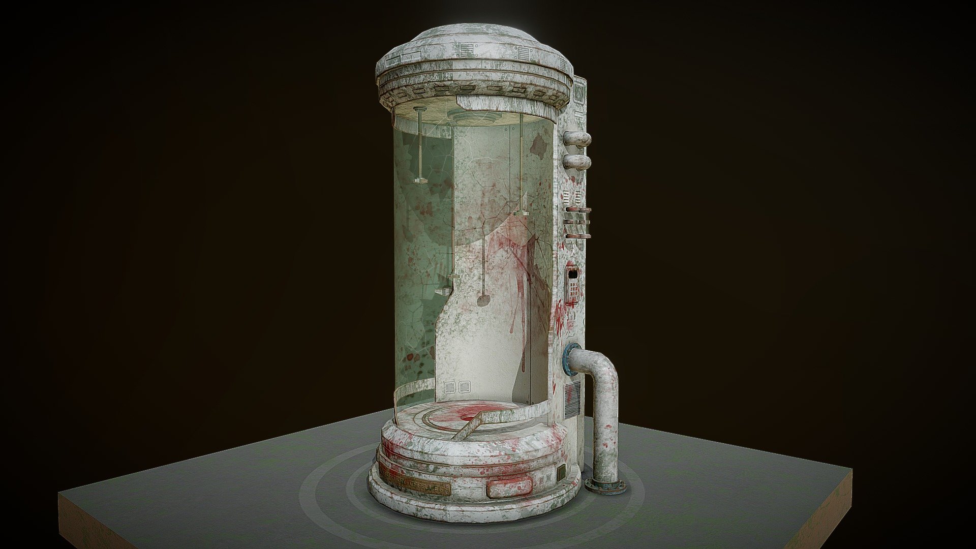 Sci-fi Old Laboratory Capsule - deep3dsea