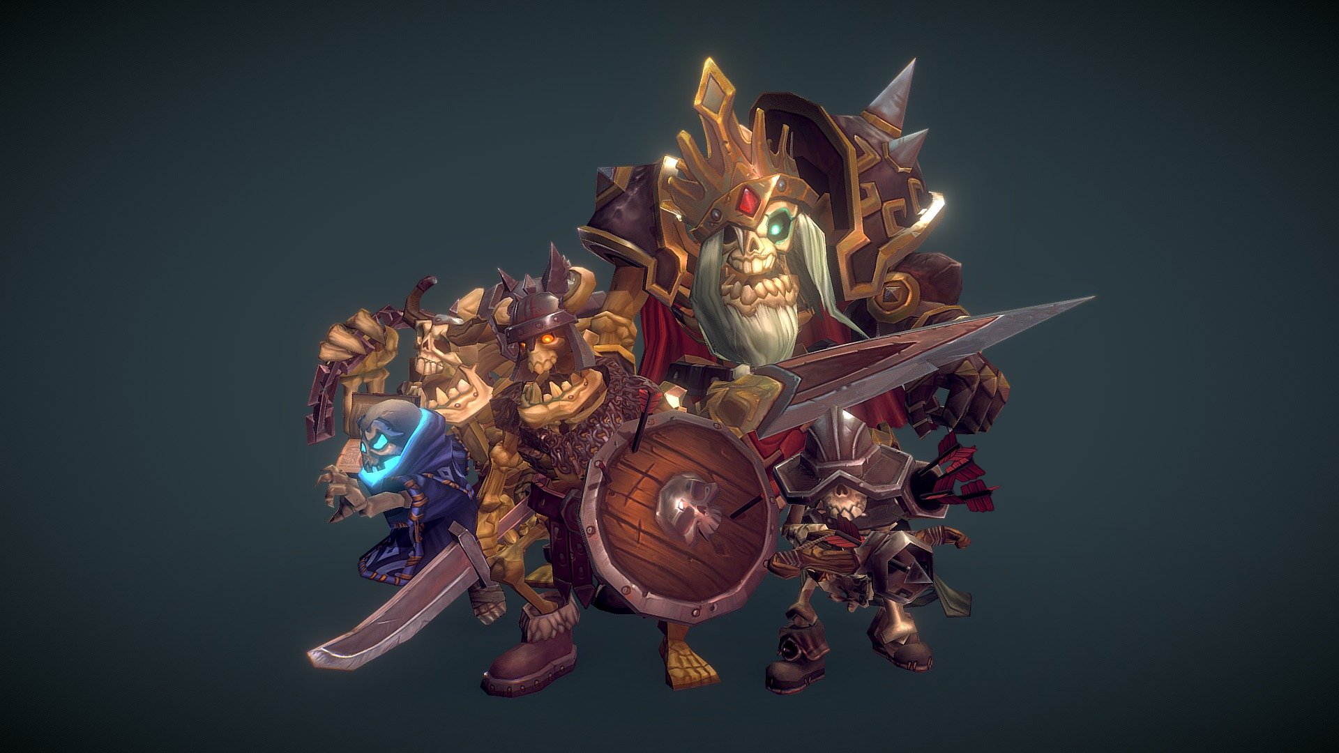 Skeleton Crew - Hand Painted Series - deep3dsea