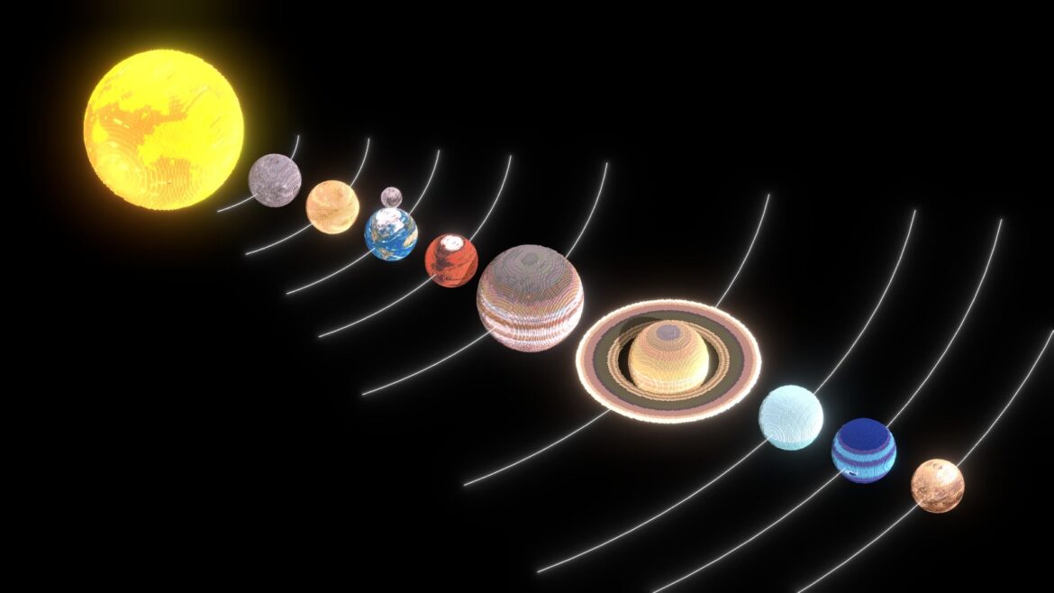 Voxel Solar System Planets (11 Items) - deep3dsea