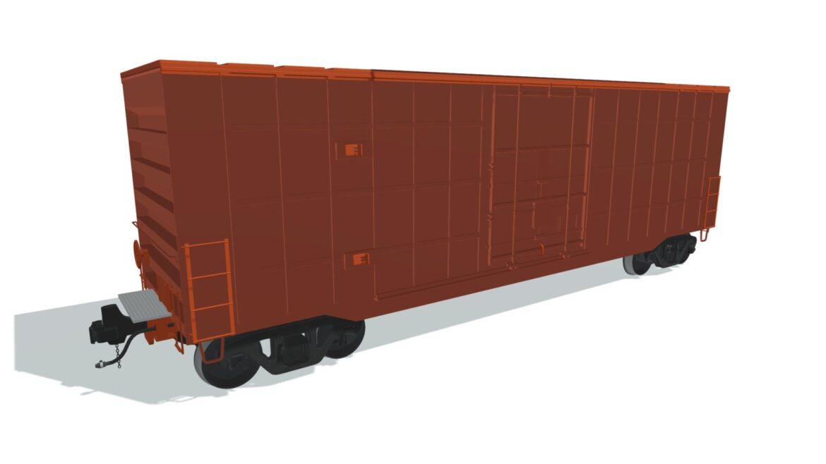 Download Boxcar Railroad Box Car 3D Model | Deep3DSea