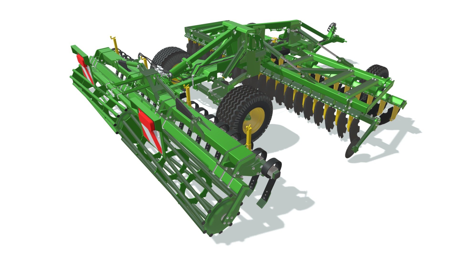 Download Tractor with Disc Harrow 3D Model | deep3dsea