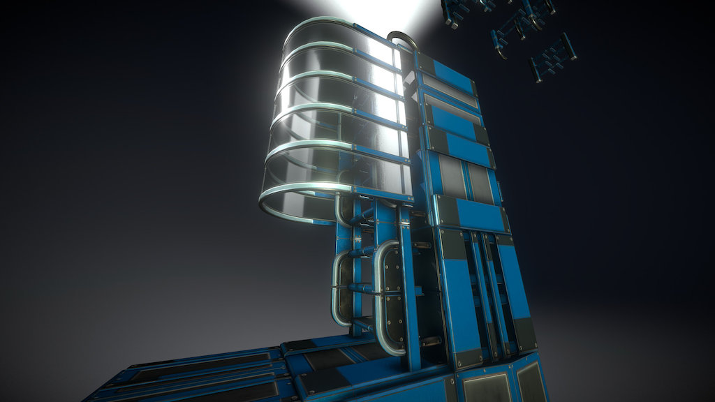 Download Sci Fi Ladders Animation 3D Model | Deep3DSea