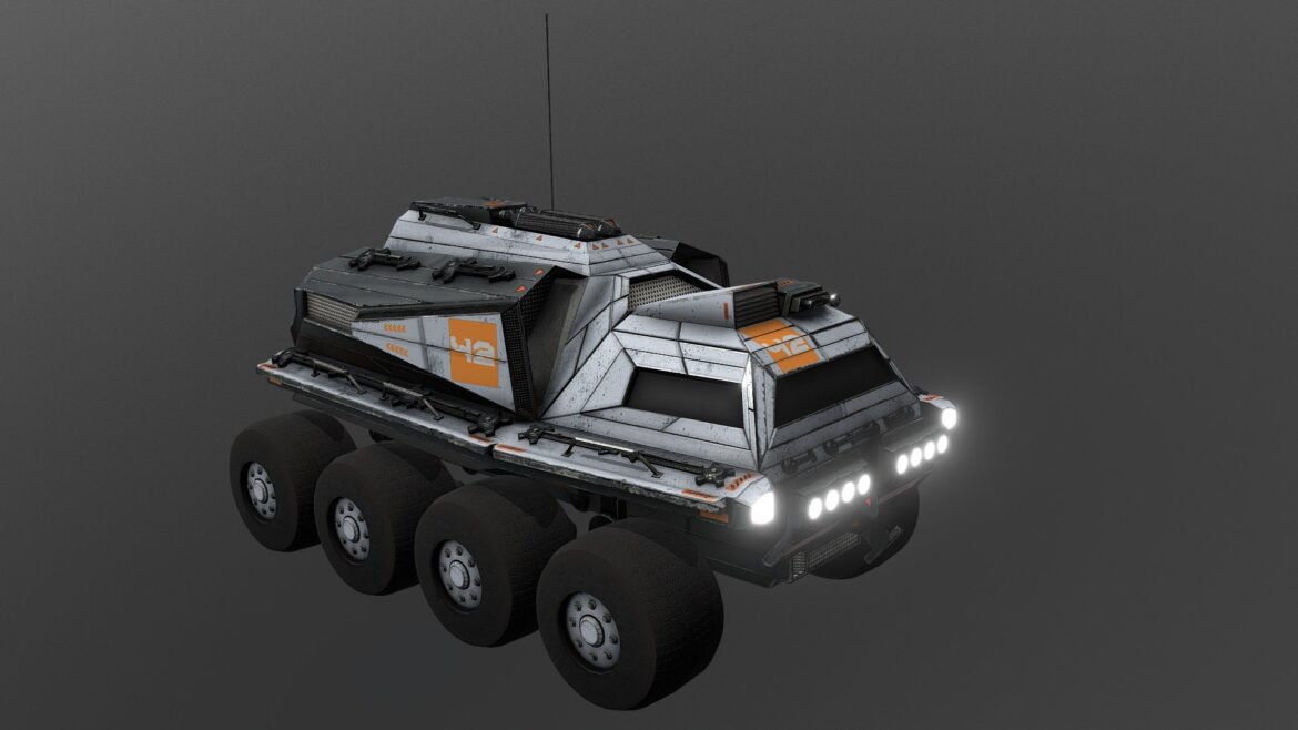 Download Moon & Mars Buggy – All Terrain Vehicle 3D Model | Deep3DSea