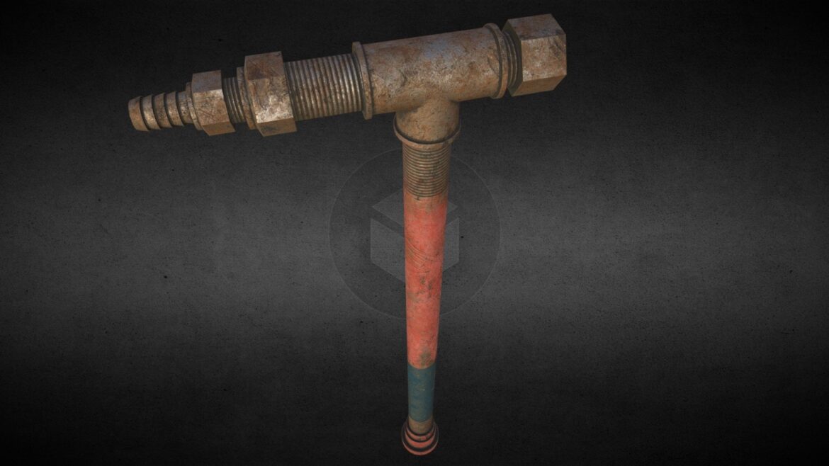 Download Realistic Pipe (weapon) 3D Model | Deep3DSea