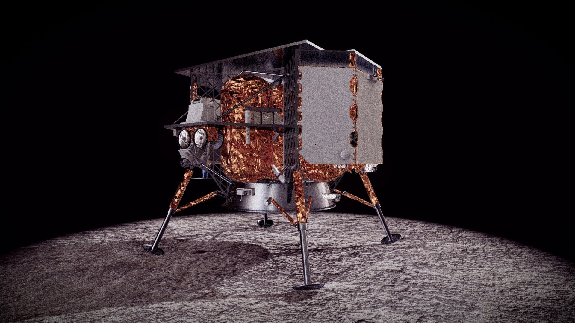 Download Peregrine Lunar Lander Mission One 3D Model | deep3dsea