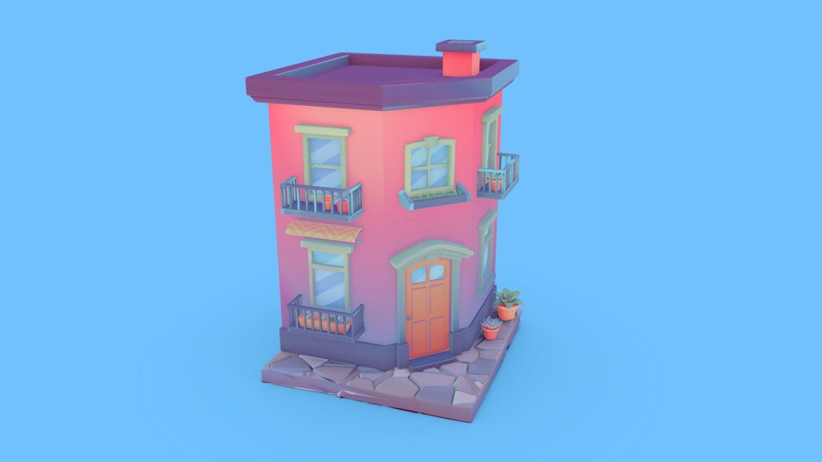 Download Stylized Building 3D Model | Deep3DSea
