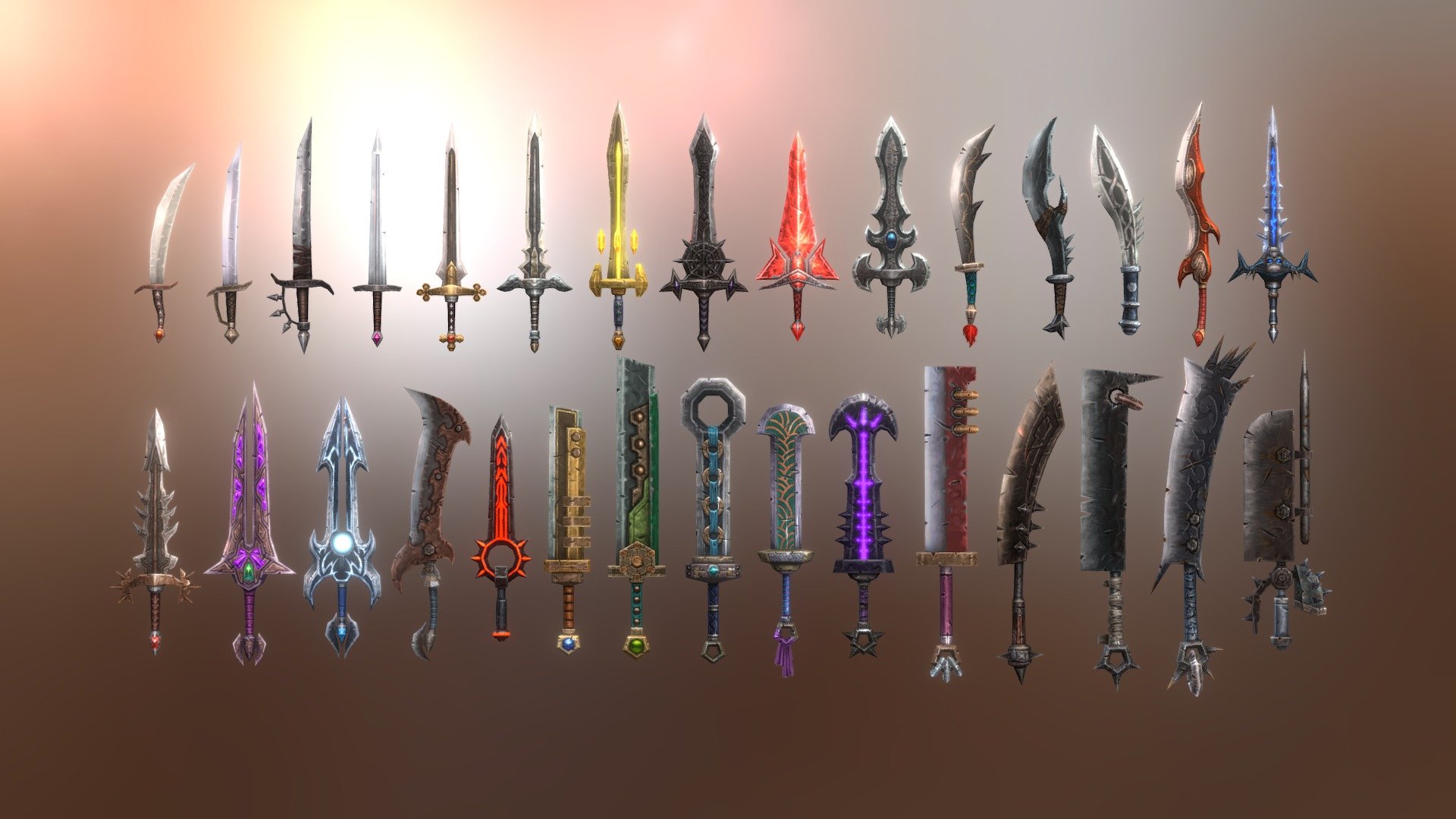 Download 100 Weapons 3d Models Collection 3D Model | Deep3DSea