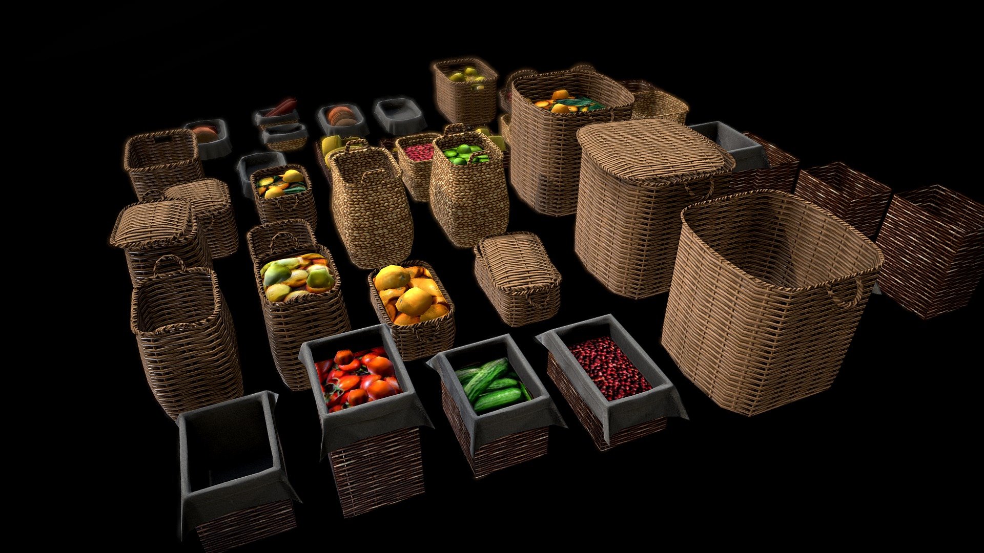 100-Game Assets 3d Models Collection - deep3dsea