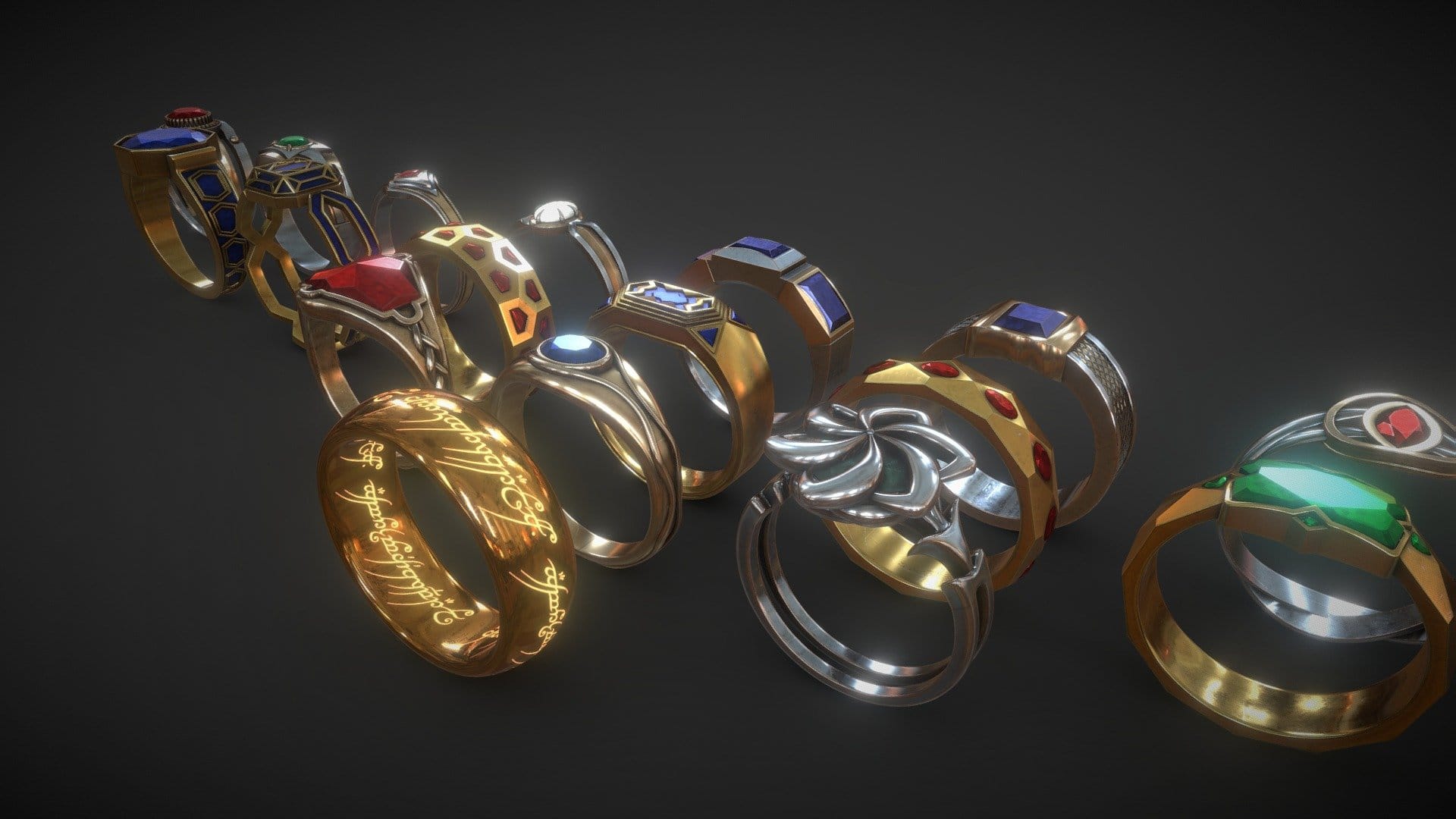 100-Ring 3d Models Collection - deep3dsea