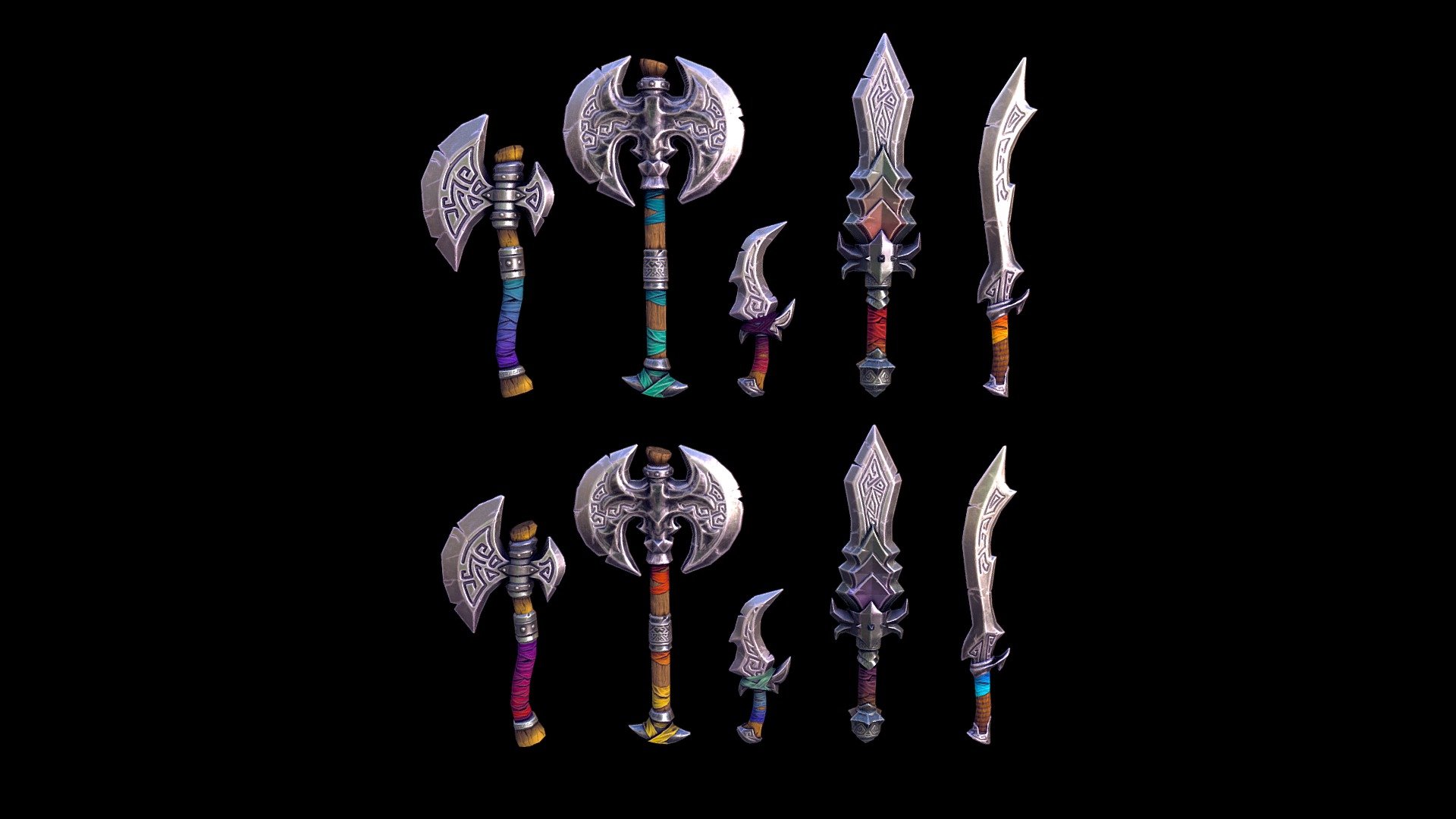 Download 100 Weapons 3d Models Collection 3D Model | Deep3DSea
