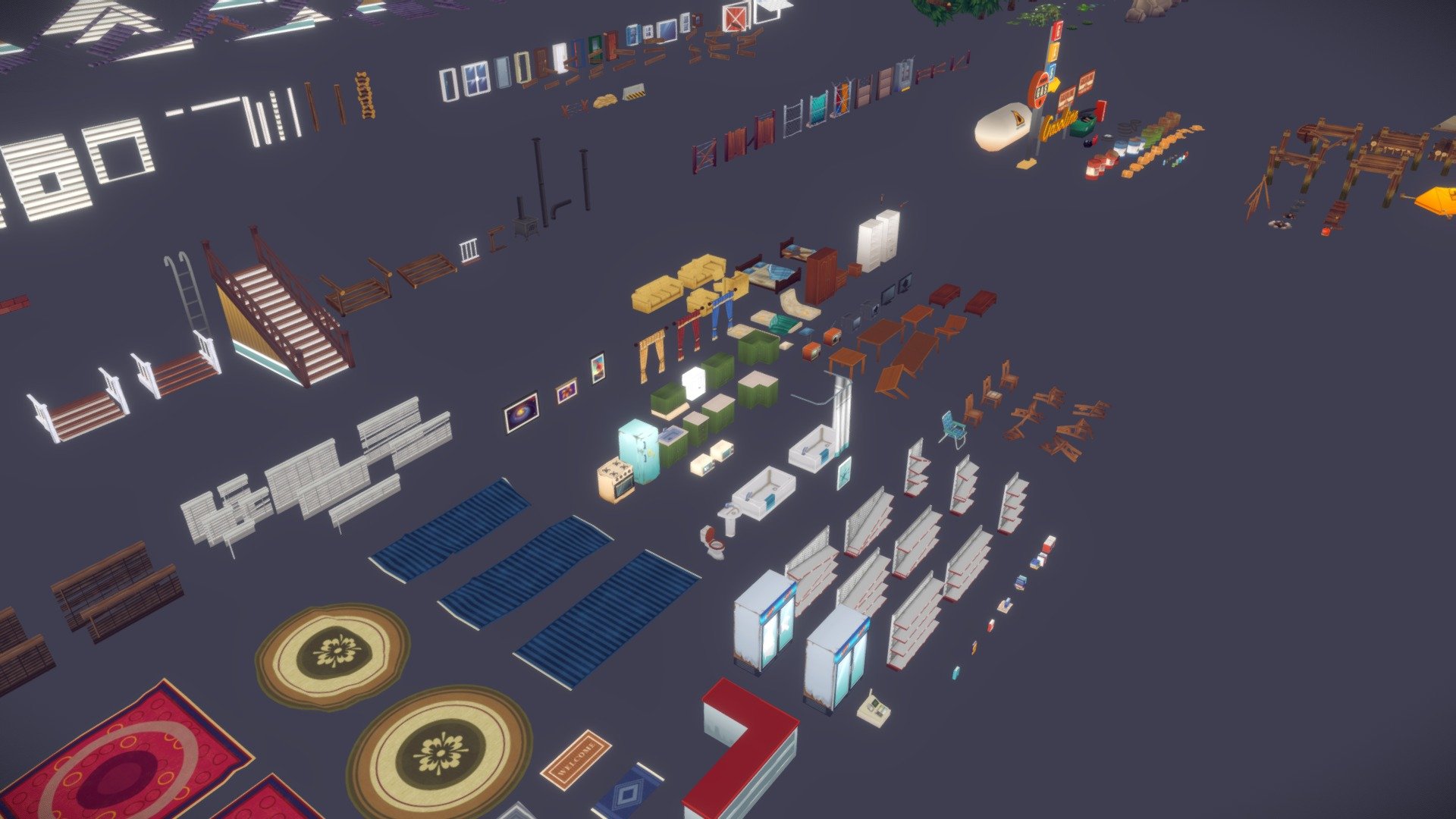 100-Game Assets 3d Models Collection - deep3dsea