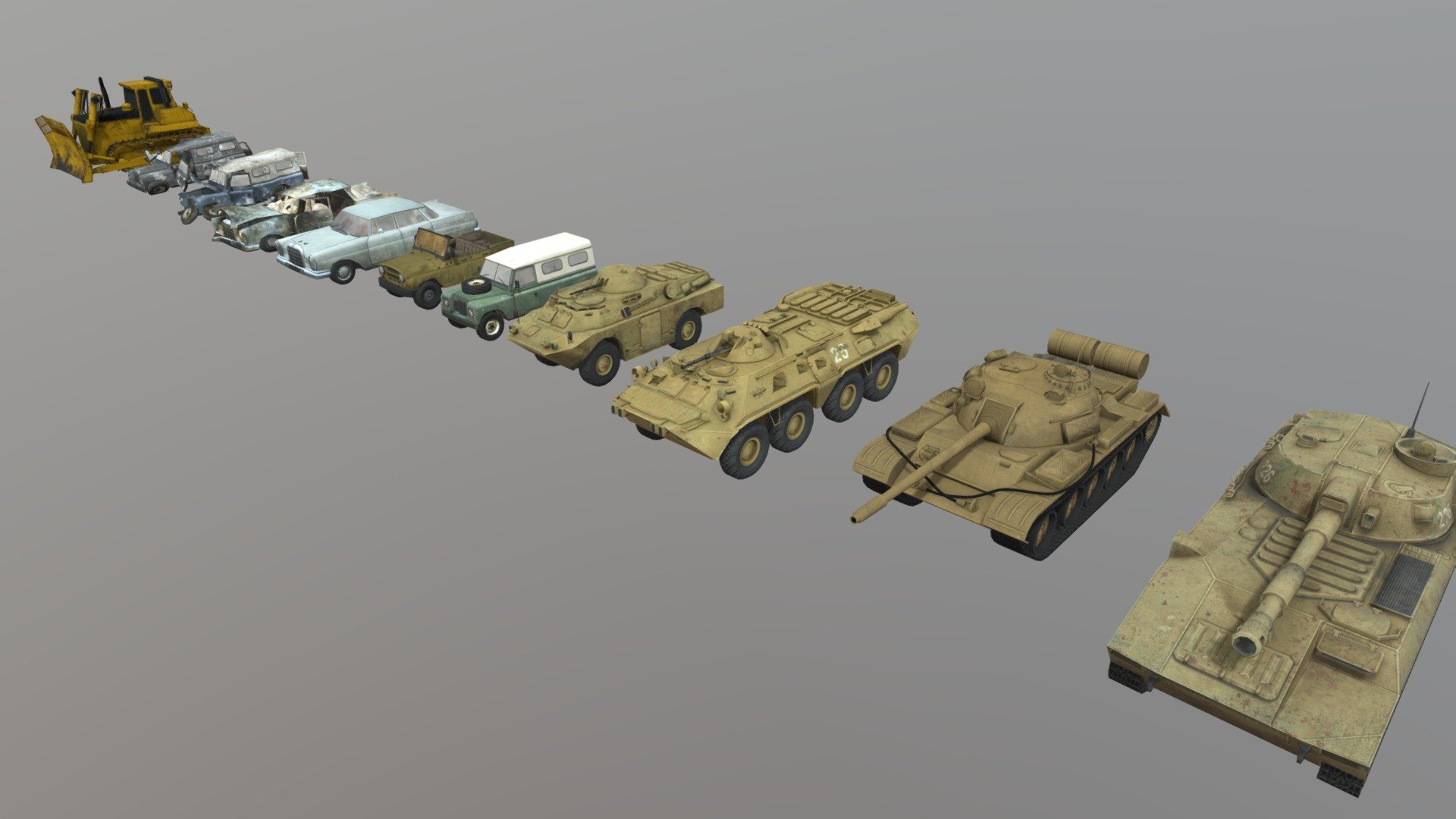 100-Military Vehicle 3d Models Collection - deep3dsea