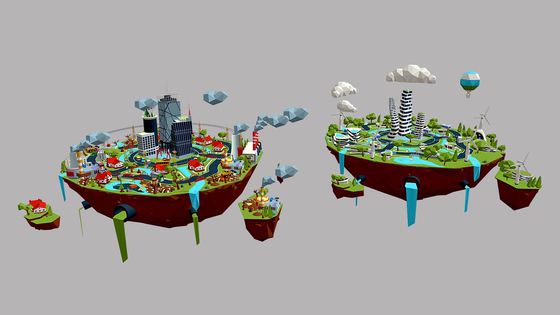 100-City 3d Models Collection - deep3dsea