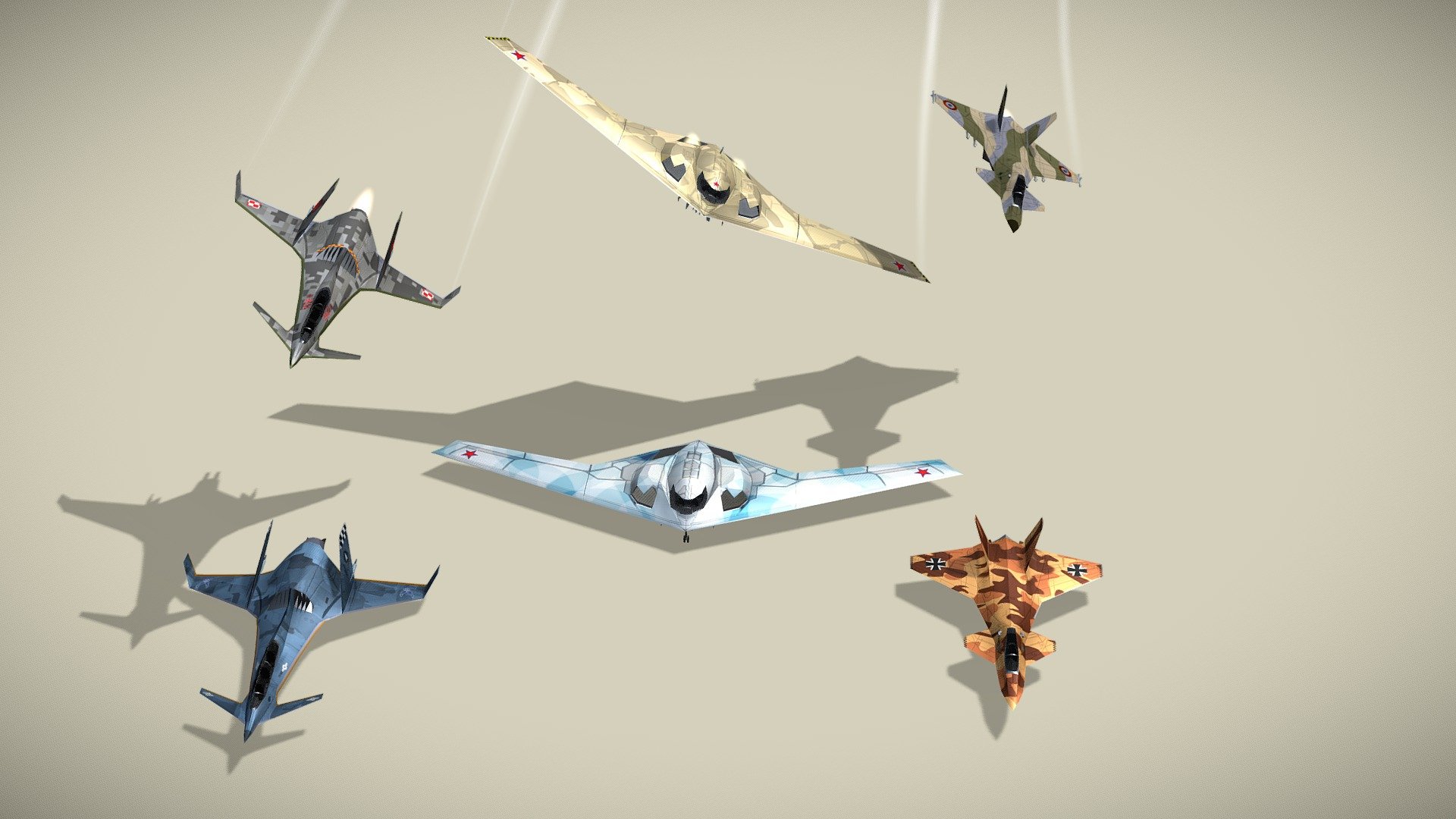 100-Aircraft 3d Models Collection - deep3dsea