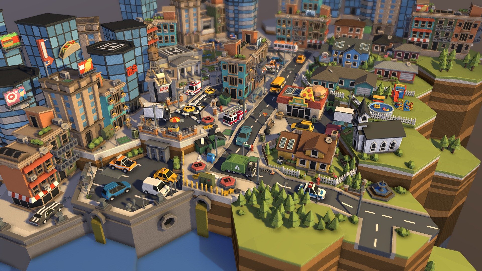 100-City 3d Models Collection - deep3dsea