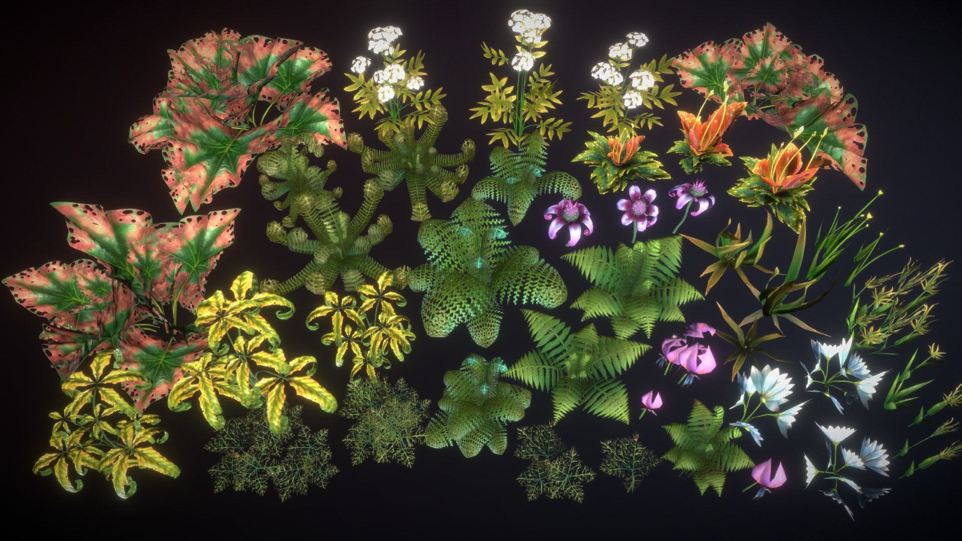 Download 100 Nature & Plants 3d Models Collection 3D Model | Deep3DSea